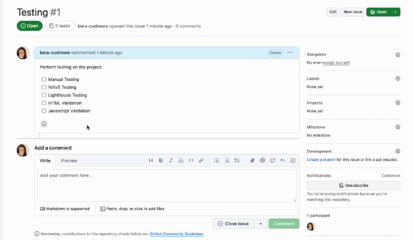 Create sub-issues in GitHub issues · Kera Cudmore